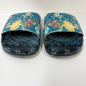 Johnny Was | Shoes | Johnny Was Ciaga Pool Slides 6 Blue Floral | Poshmark